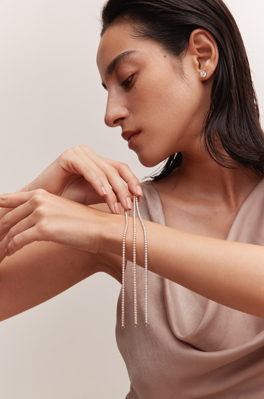 3ct Tennis Bracelet White Gold (Single Lock) – Sakura Hoseki